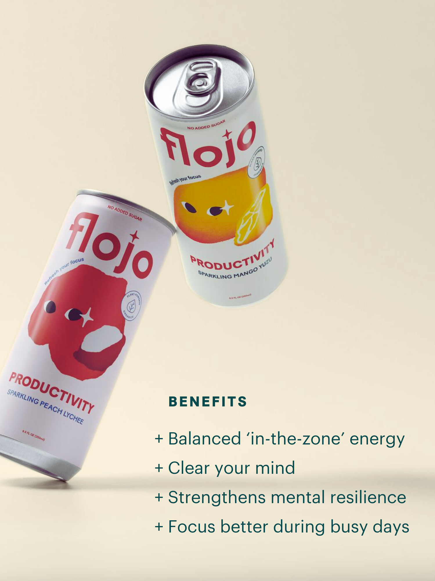 Flojo Productivity Drinks Sparkling Mango Yuzu